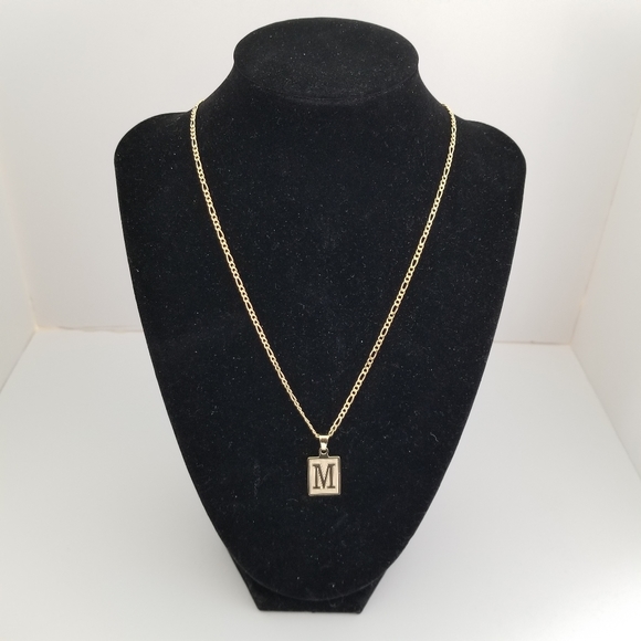 18K Gold filled | Jewelry | M Name Initial Necklace 8k Gf Chain New ...